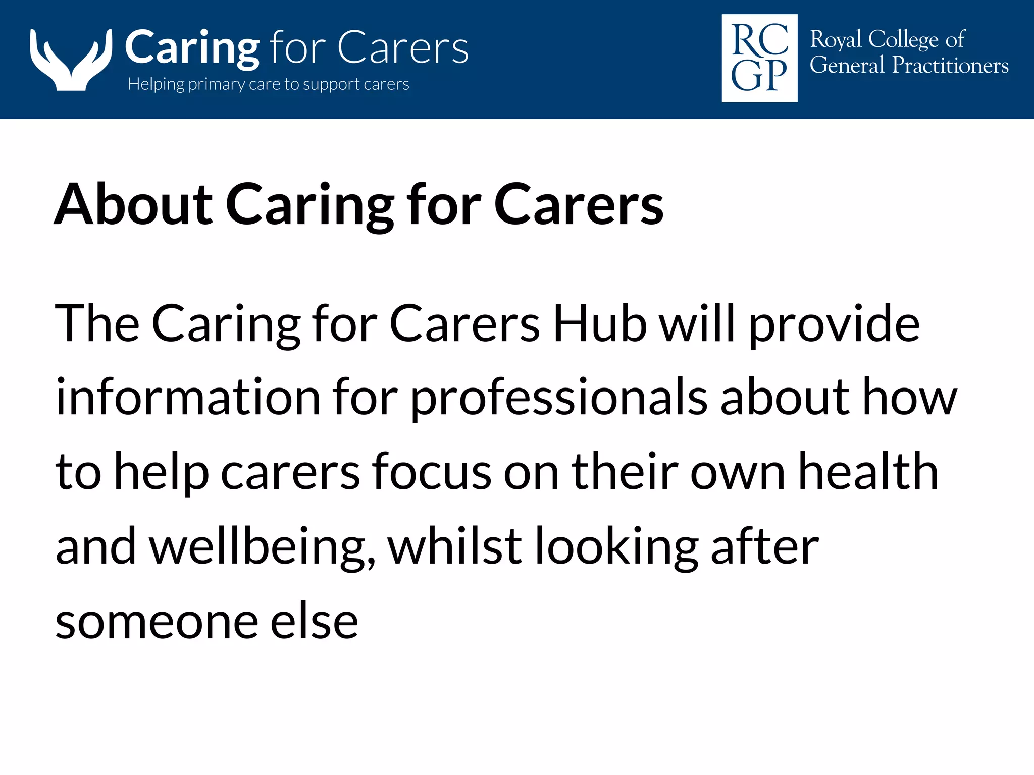 Introducing Caring for Carers | PDF