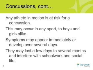 Caring for concussions | PPTX