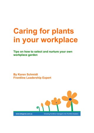 Increase employee engagement with plants at work | PDF