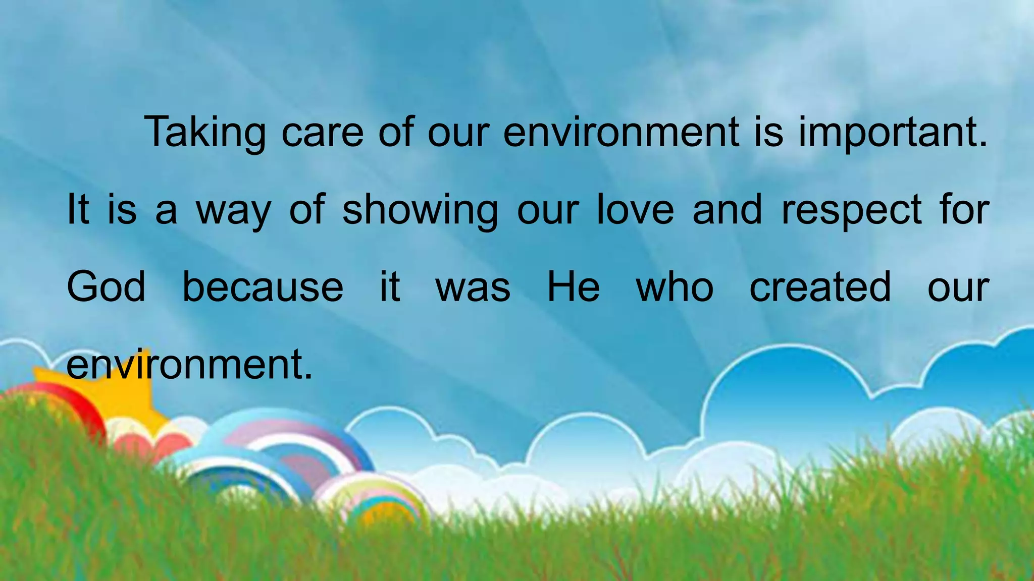 Caring for the Environment | PPTX