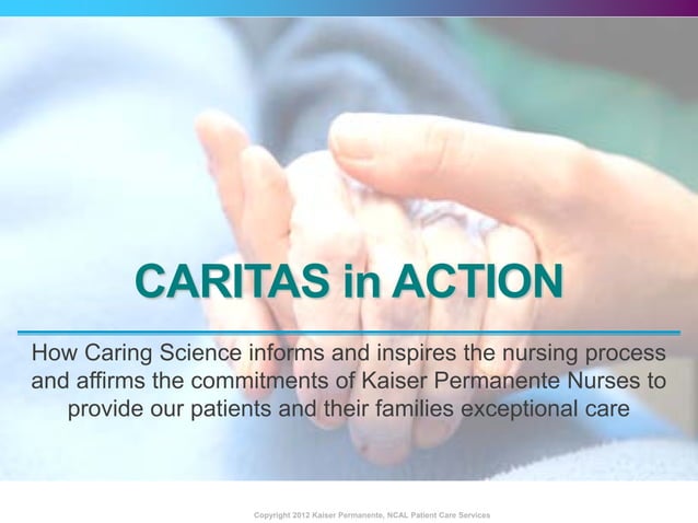 Caritas in Action (launch): How Caring Science Informs and Inspires the ...