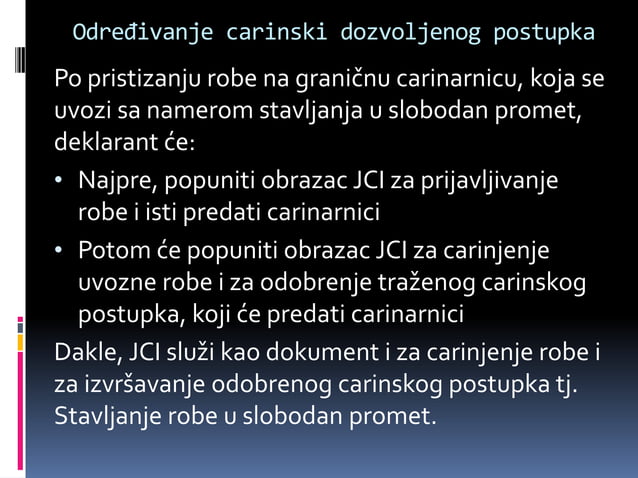 Carinjenje robe | PPT