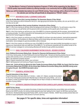 Cariño Early Childhood Classes 2014 3rd Quarter Newsletter | PDF ...