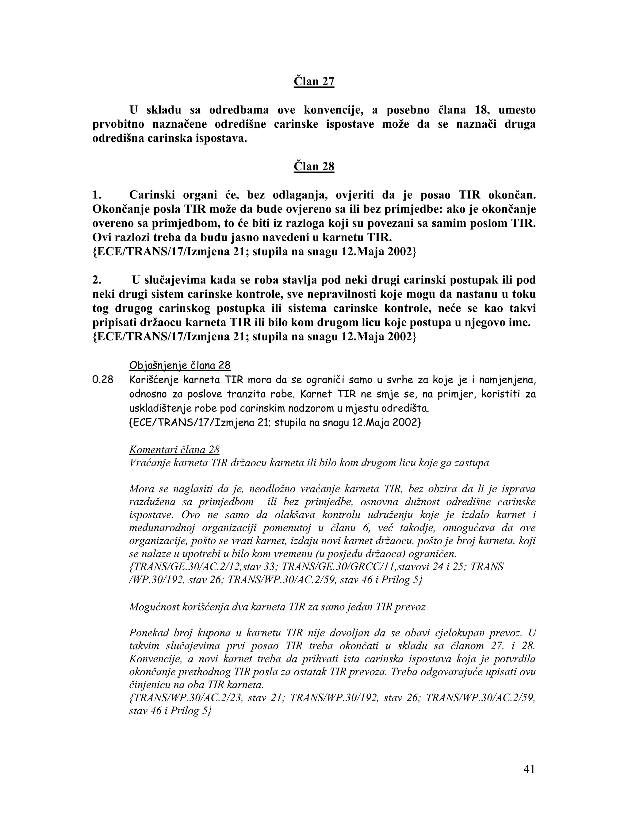 Carinska konvencija tir (1975) | PDF