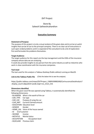 Car insurance - data visualization | PDF