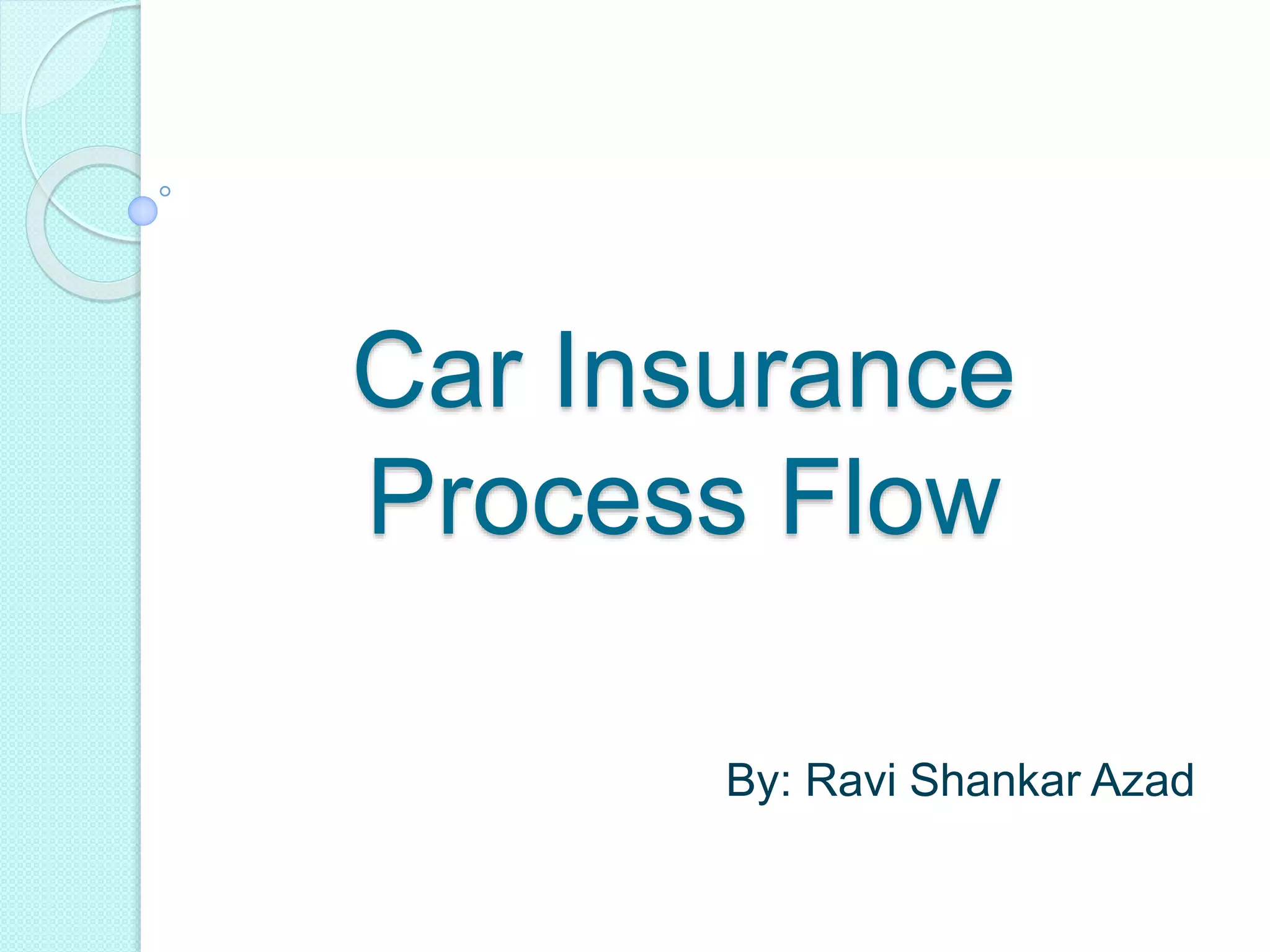 Car insurance industry process flow | PPTX