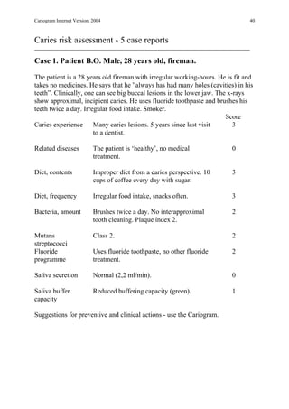 Cariogram manual 201net | PDF