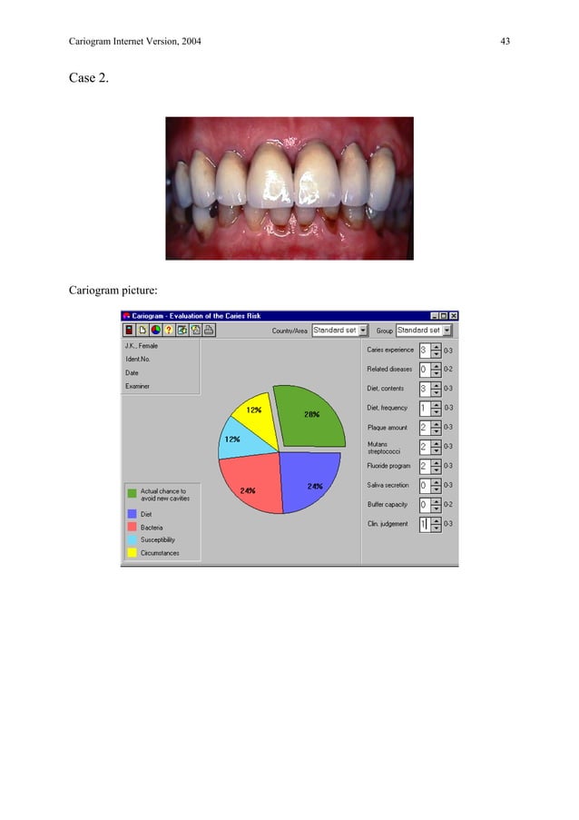 Cariogram manual 201net | PDF