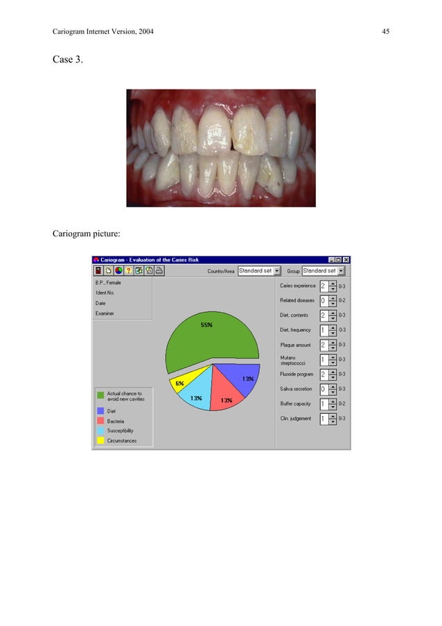 Cariogram manual 201net | PDF