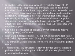 Caripill: carica papaya leaf extract | PPTX