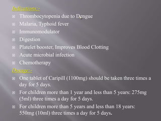 Caripill: carica papaya leaf extract | PPTX