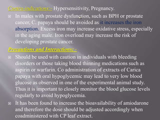 Caripill: carica papaya leaf extract | PPTX