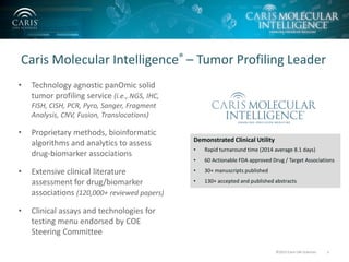 Caris Life Sciences Overview 2015 | PDF