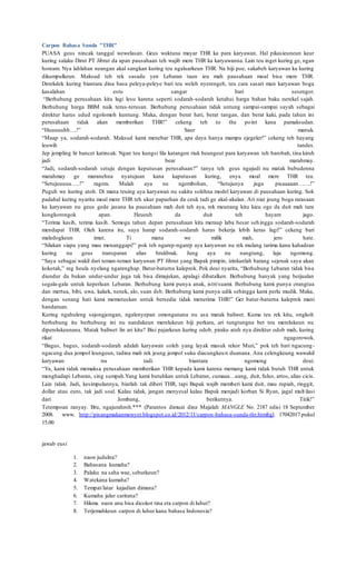 Carita pondok | DOCX
