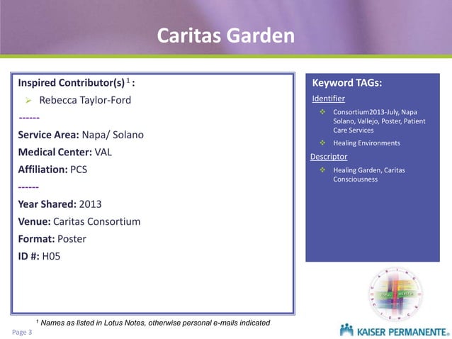 Caritas Garden | PPT
