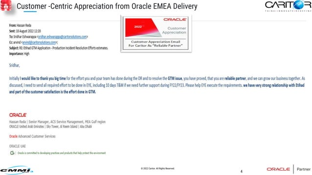 Caritor_Oracle System Integrator( Oracle On Prem and Oracle Cloud) | PPT