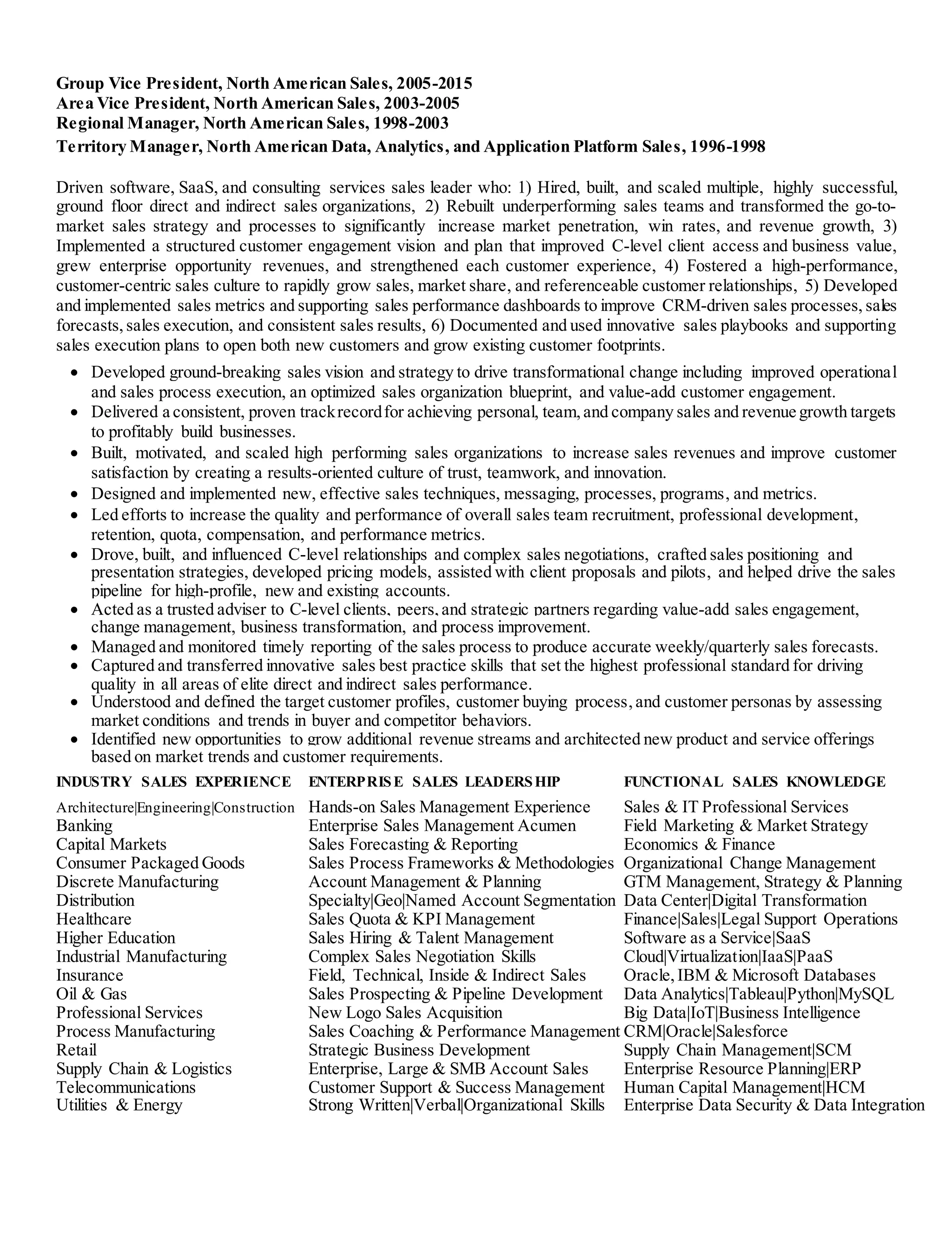 Carl Larson Resume v1 ENTERPRISE SOFTWARE AND SERVICES SALES LEADER | DOCX