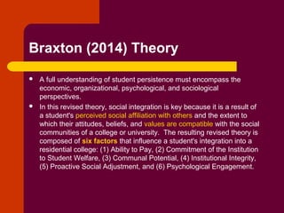 Student Persistence: How the library makes a difference. | PPT