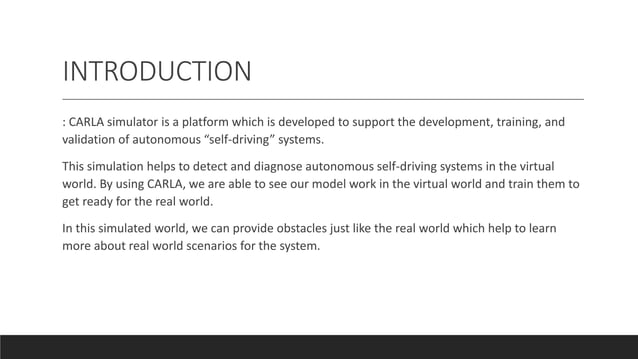 carla advanced Artificial Intelligence module | PPTX | Racing Video ...