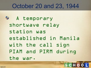 History of Radio and TV in the Philippines | PPT