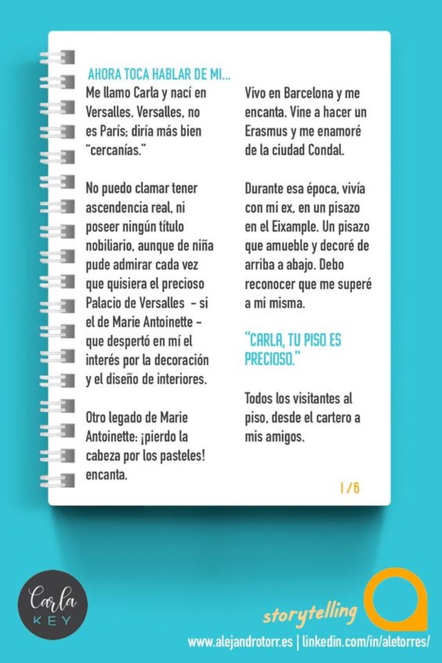 Carla Key - Quién es ella (Storytelling) | PDF