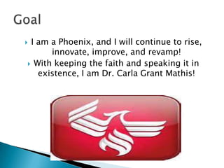 Carla mathis's personal reflection and purpose statement power point ...