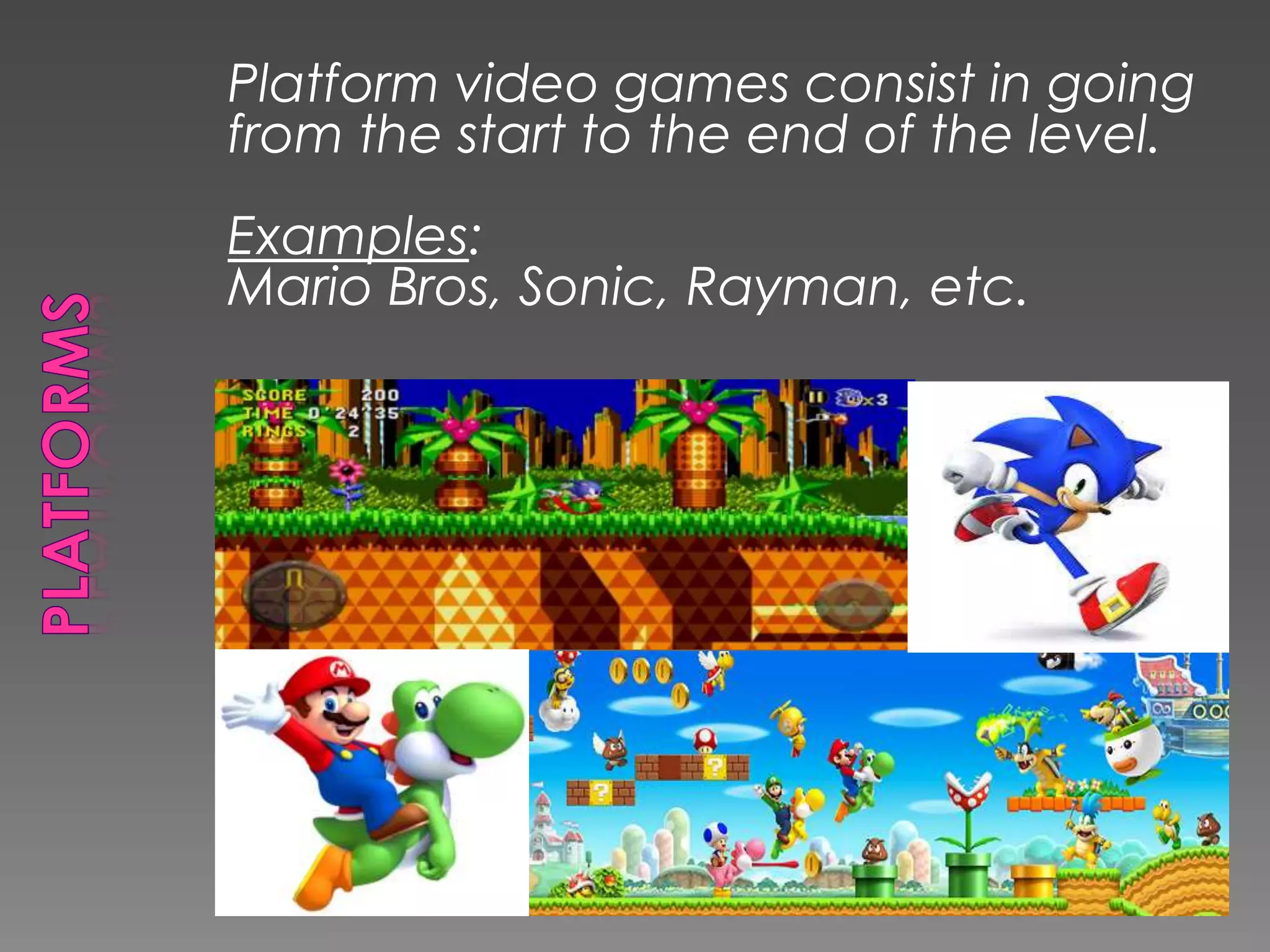 Video games genres | PPTX | Video Game Genres | Video Gaming