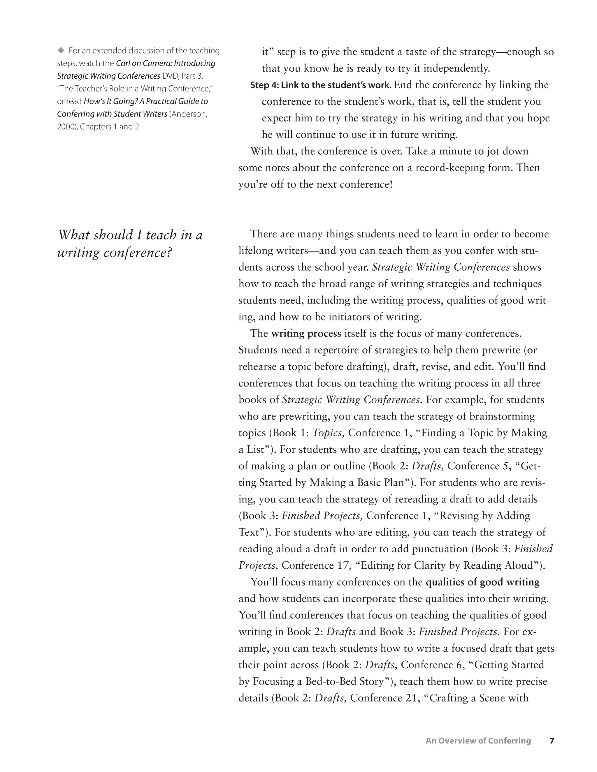 Carl Anderson on Strategic Writing Conferences | PDF