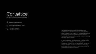 Carlattice - Car Recommendation Engine | PPT
