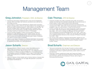 Carl Capital Corporate Presentation | PPT