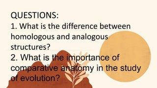 Grade 10-Science Evolution Comparative Anatomy | PPTX