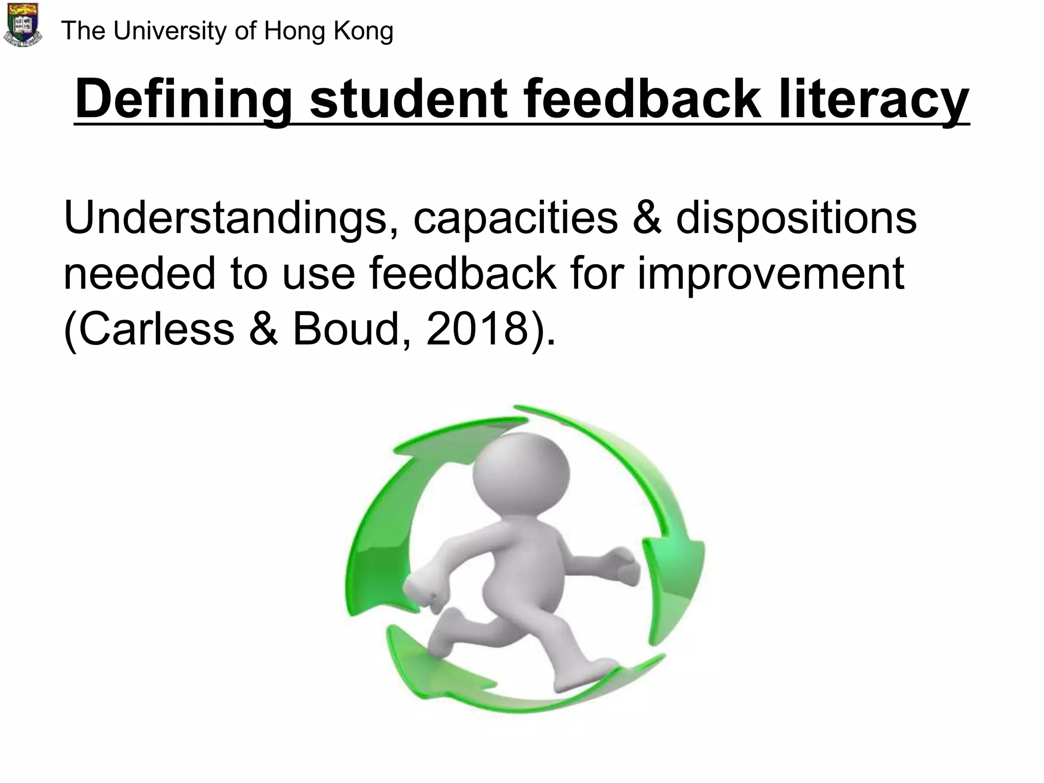 Teacher feedback literacy & feedback designs for student learning | PPT