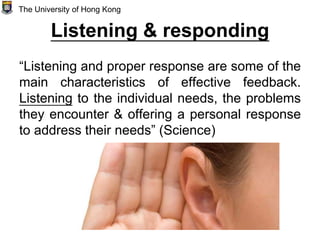 Teacher feedback literacy & feedback designs for student learning | PPT