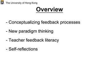 Developing staff & student feedback literacy | PPT