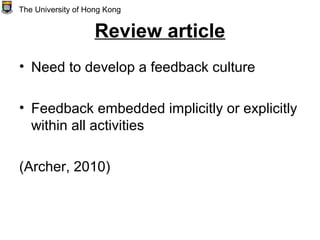 Effective feedback in medical education | PPT