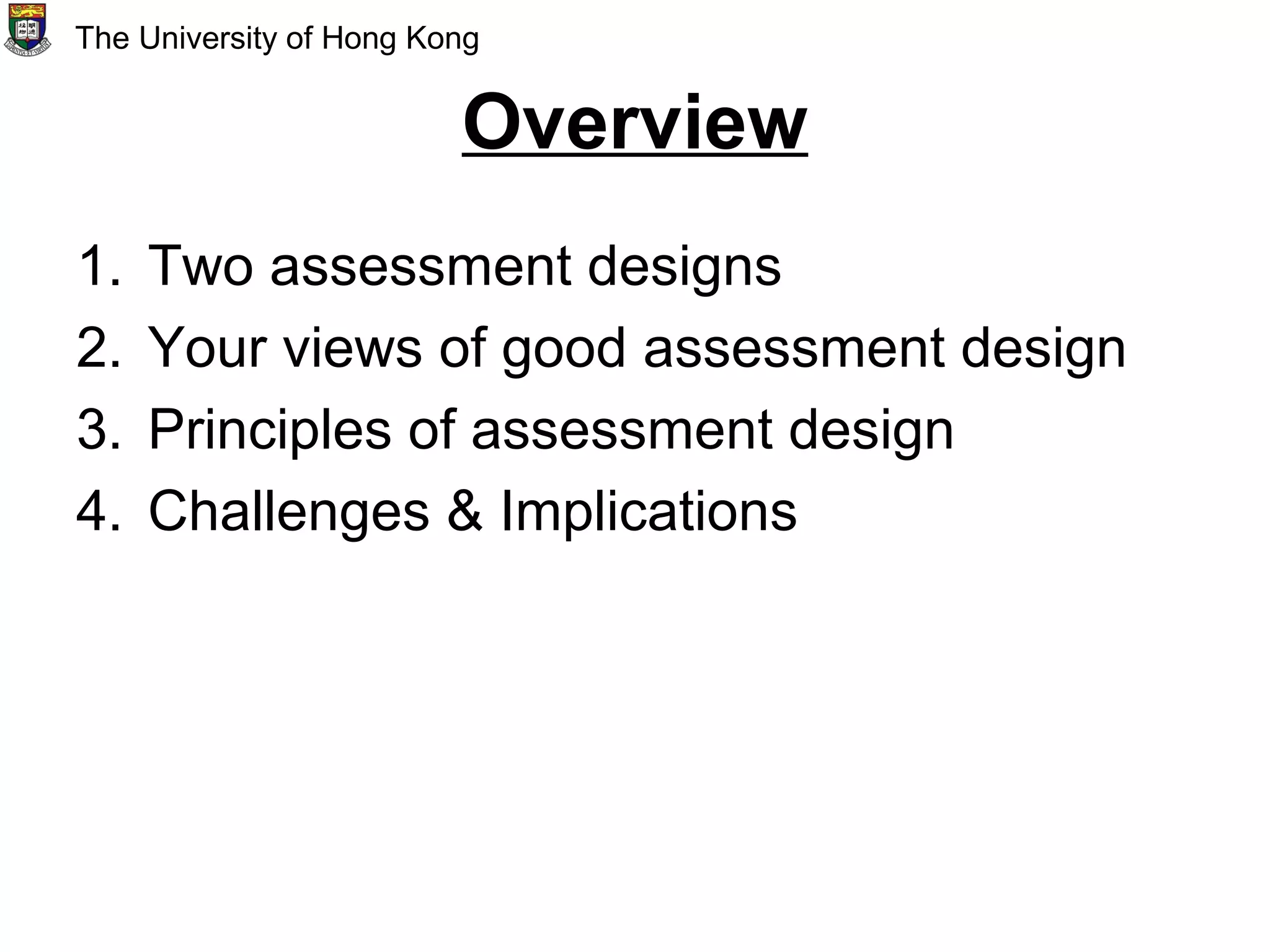 Designing effective assessment | PPT