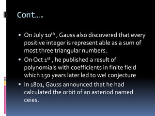 Carl fedrich gauss | PPTX