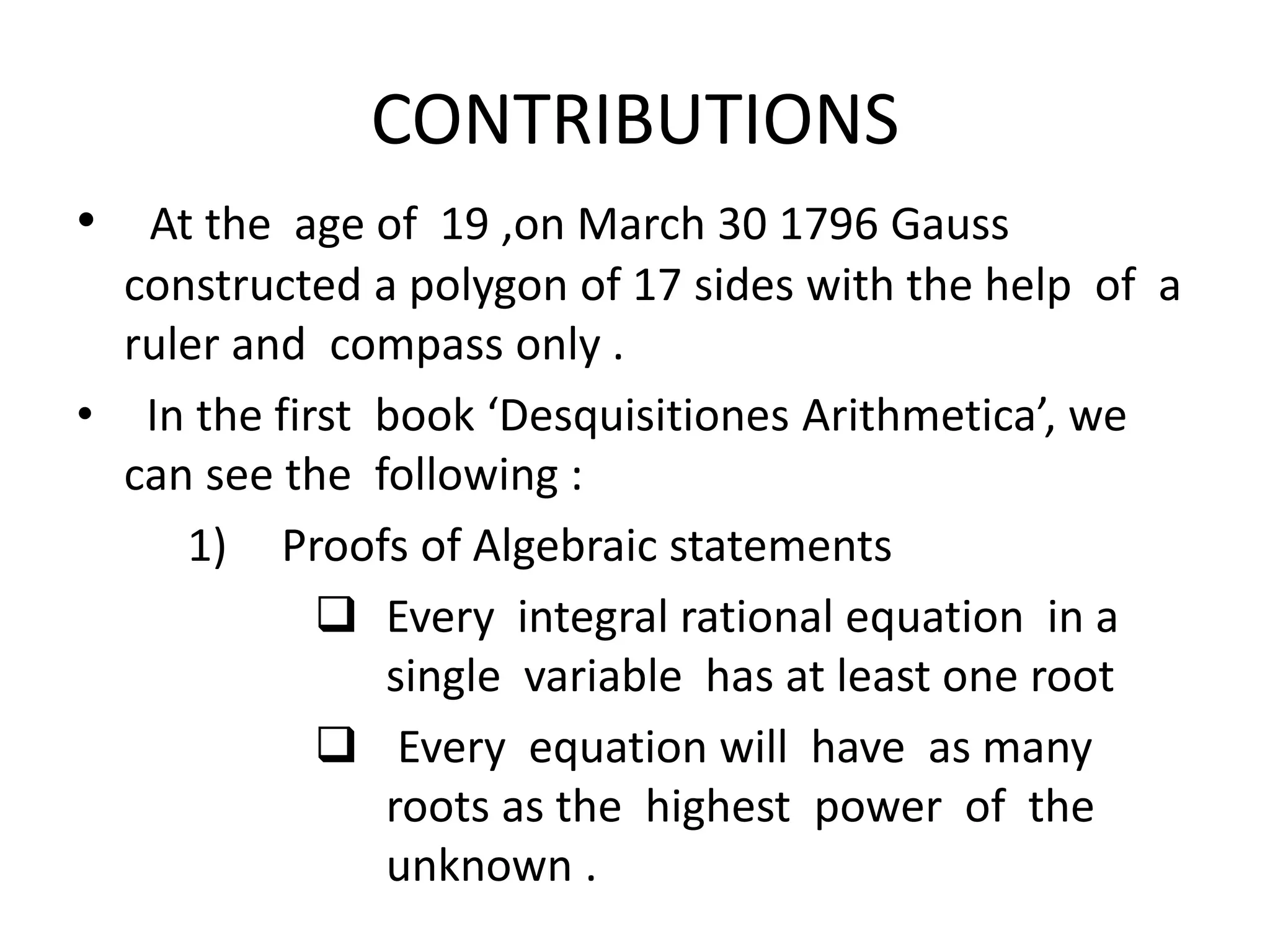 Carl friedrich gauss | PPTX