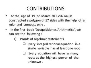 Carl friedrich gauss | PPTX