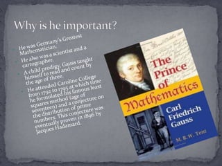 Carl gauss | PPTX
