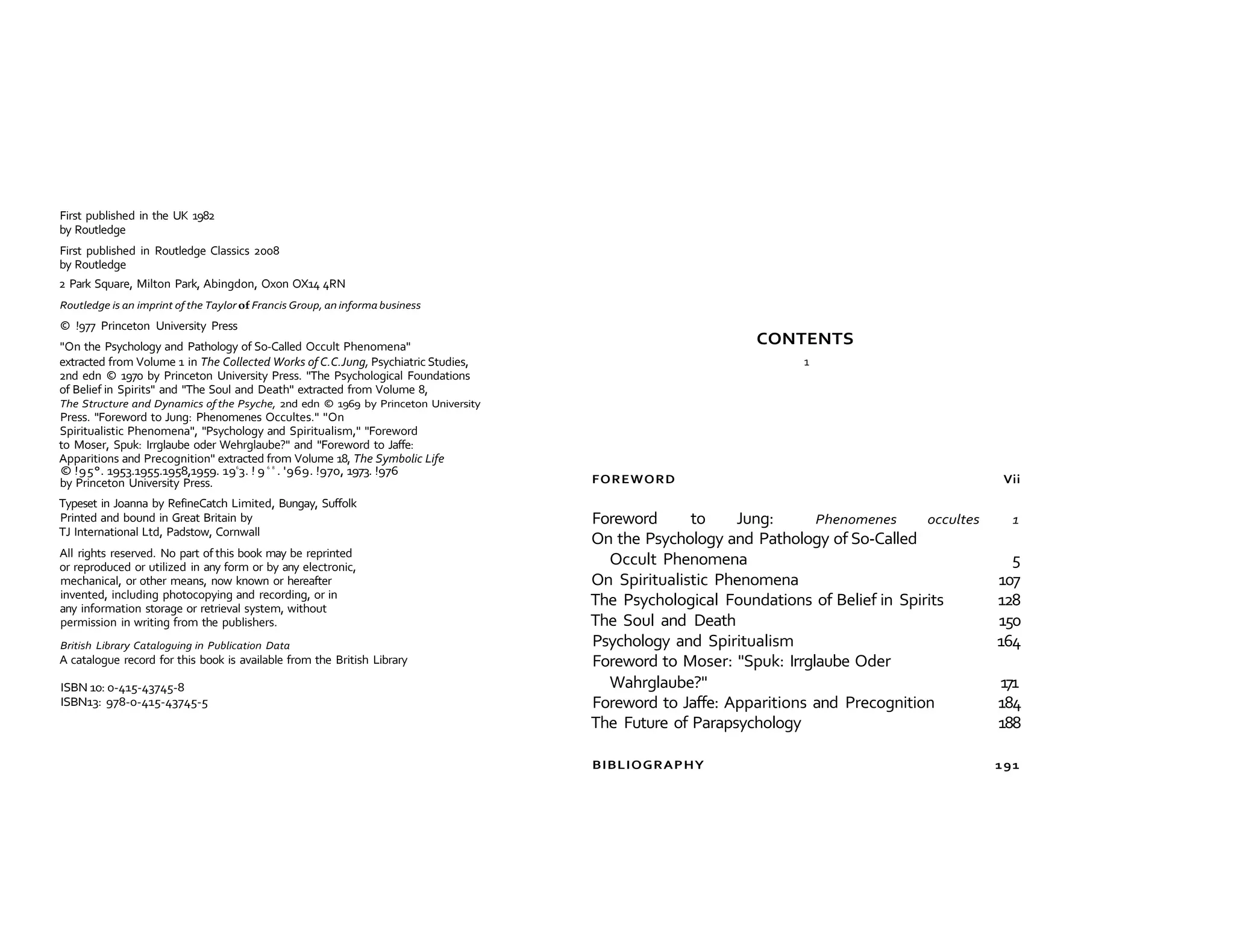 Carl gustav jung psychology and the occult | PDF