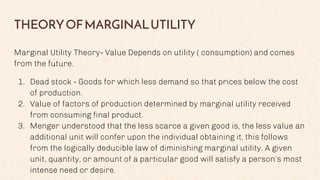 Carl menger theories and concept of entrepreneurship | PPTX
