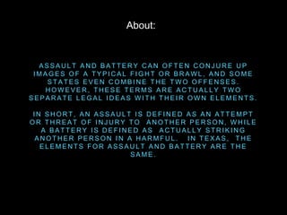 Carl Ceder - Assault and Battery | PPTX
