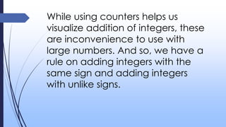 Integers: Addition and Subtraction | PPTX