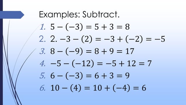Integers: Addition and Subtraction | PPTX