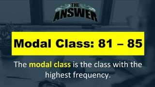 Mode of Grouped Data - Math 7 (4th Quarter) | PPTX
