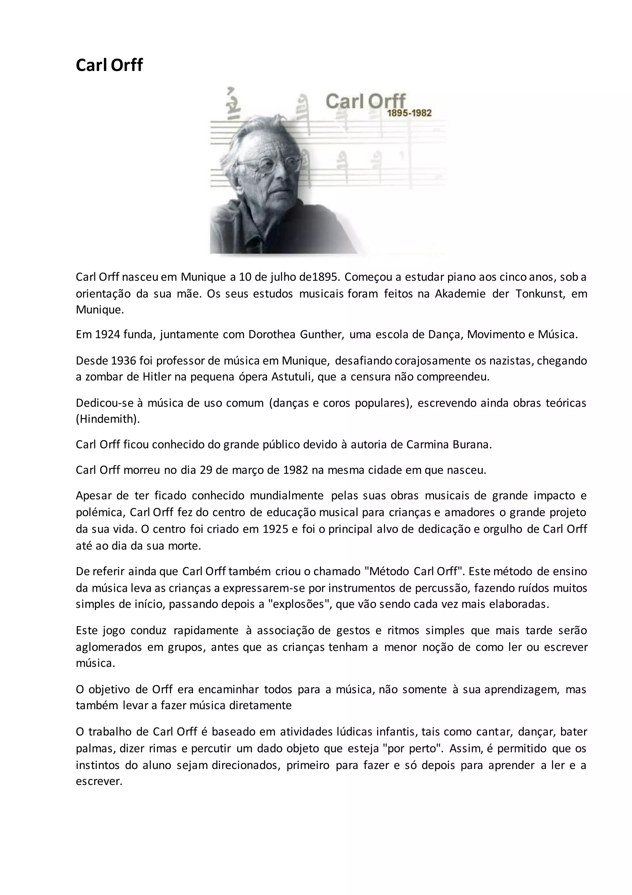 Carl orff | PDF