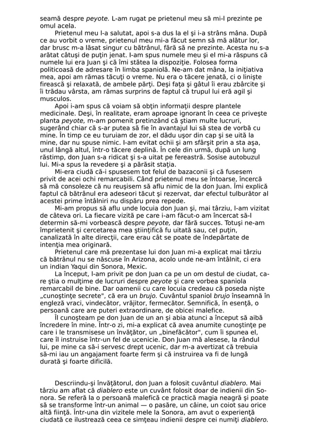 Carlos Castaneda Invataturile lui don Juan | PDF