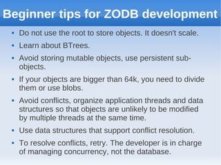 ZODB Tips and Tricks | PPT