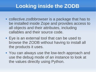 ZODB Tips and Tricks | PPT
